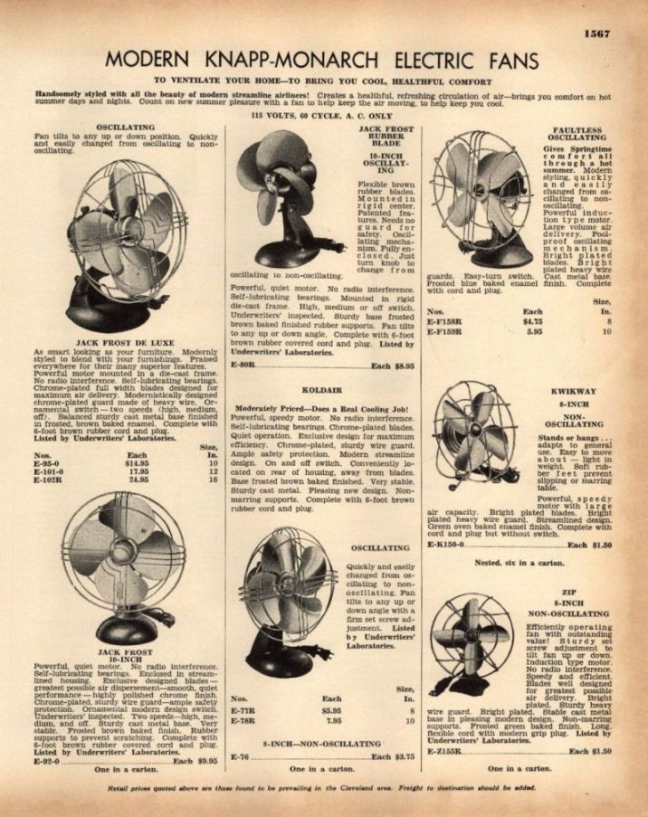 Knapp Monarch Koldair Catalog 1-502 Single Speed Stationary Electric ...