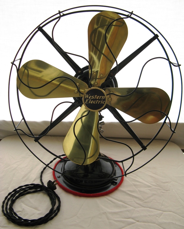 1923 Antique Western Electric 7854 Brass Electric Fan